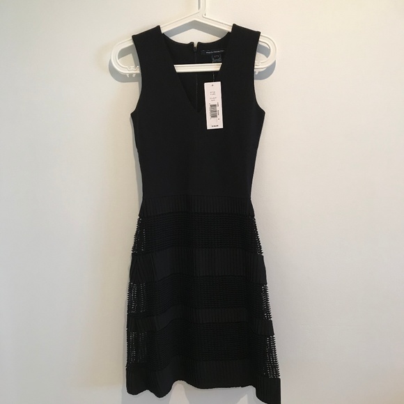 French Connection | Dresses | French Connection Black Pleated Lace ...